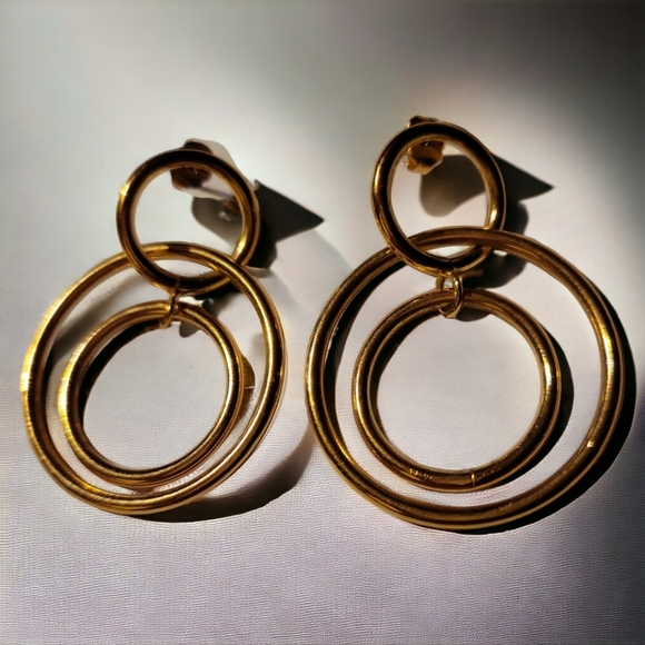 Fashion Jewelry | Jewelry | Split Spheres Gold Links Post Pierced ...